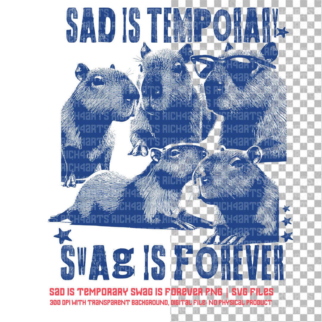 Sad is Temporary Swag is Forever Vintage 90s PNG | SVG Files, Retro 90s ...