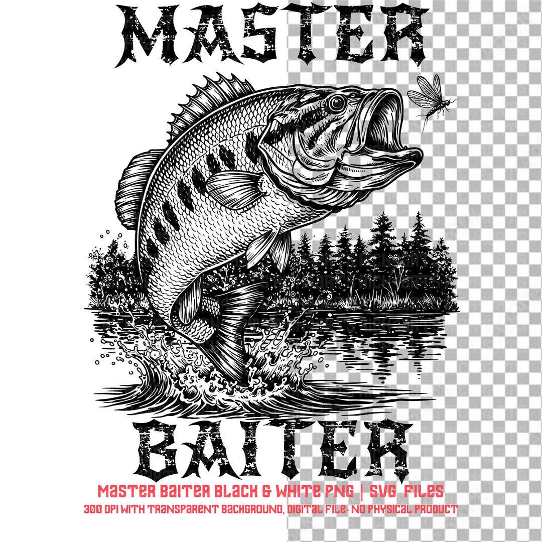 Master Baiter Fishing SVG & PNG | Fun Fishing Design for T-shirts ...
