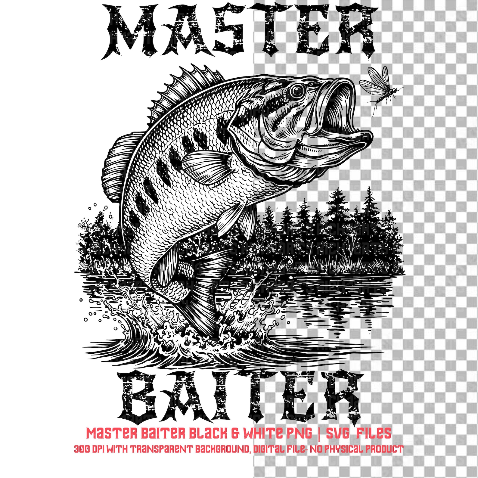 Master Baiter Fishing SVG & PNG | Fun Fishing Design for T-shirts ...