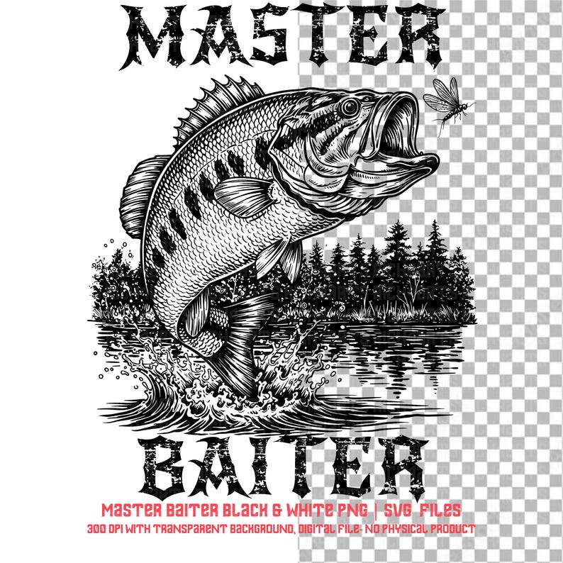 Master Baiter Fishing SVG & PNG | Fun Fishing Design for T-shirts ...