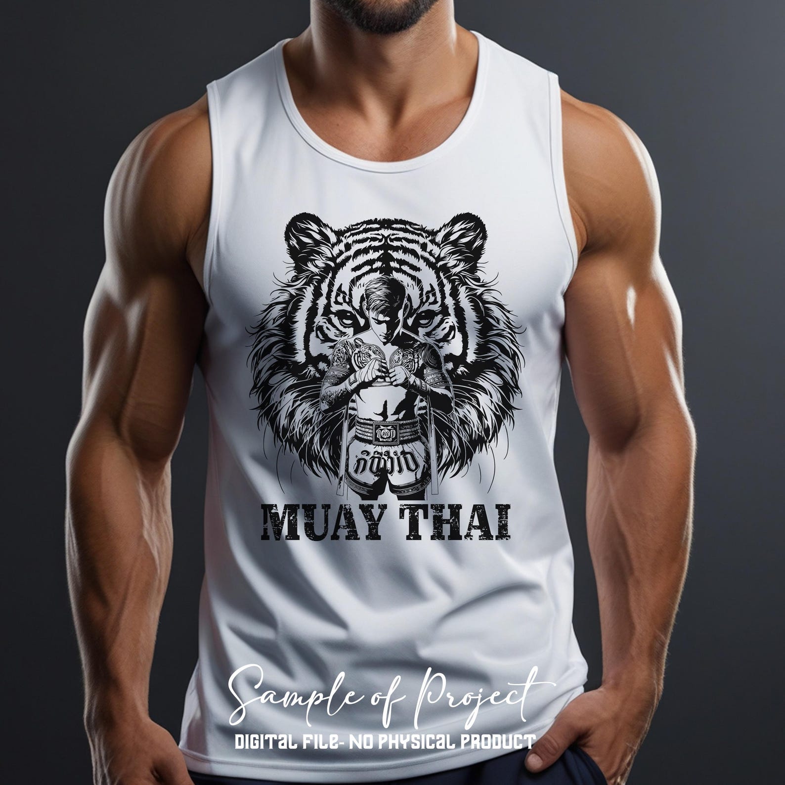 Muay Thai Fighters SVG & PNG Files: Thai Boxer Design (digital Download ...