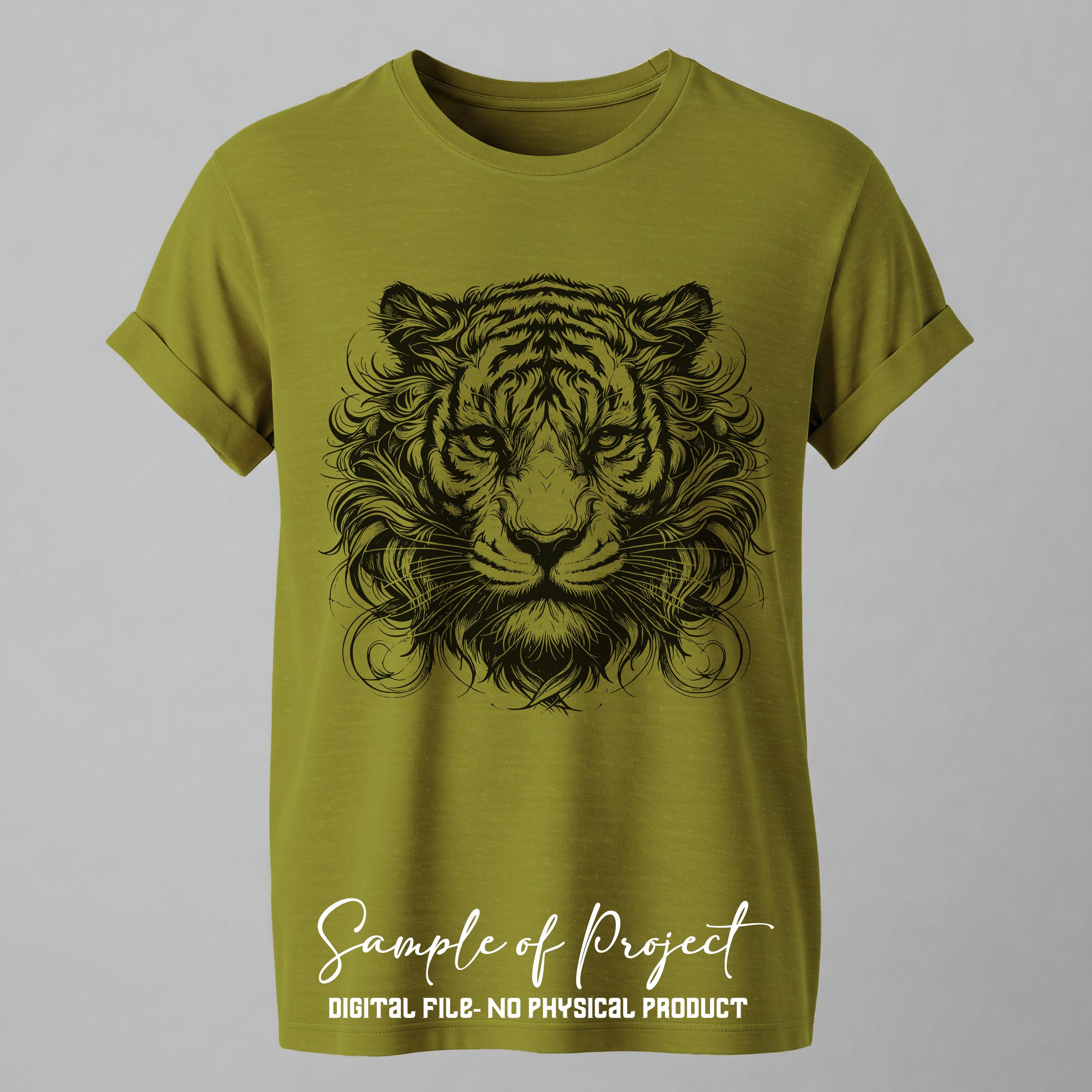 Fierce Tiger Mascot: Detailed Vector Illustration (PNG, SVG) - Etsy