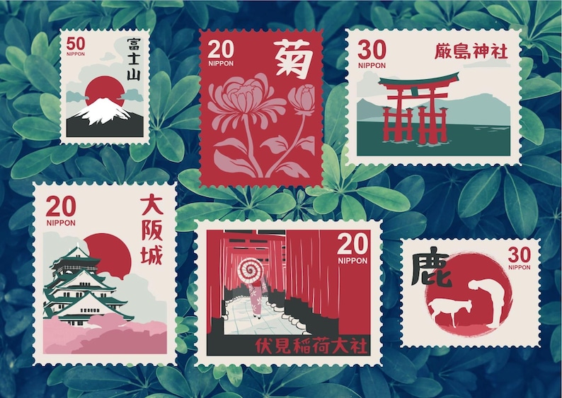 PDF Version 5 Japan Post Cards (anything Top Japan's Original) 日本風デザイン ...