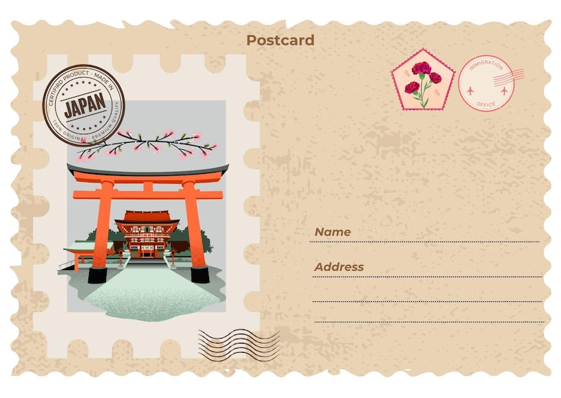PDF Version 5 Japan Post Cards (anything Top Japan's Original) 日本風デザイン ...
