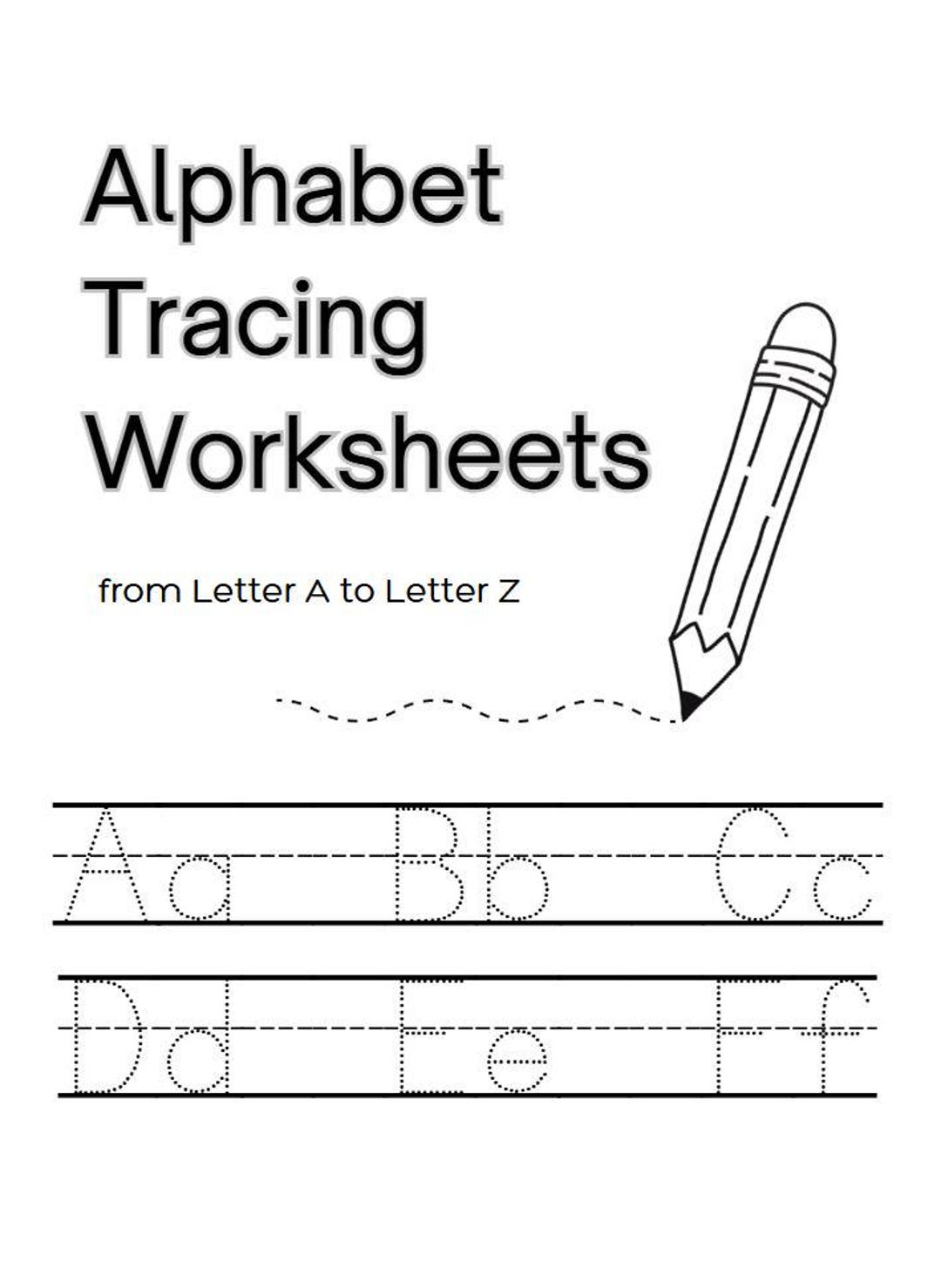 26 Printable Trace-the-alphabet Worksheets: Ideal for Preschool and ...
