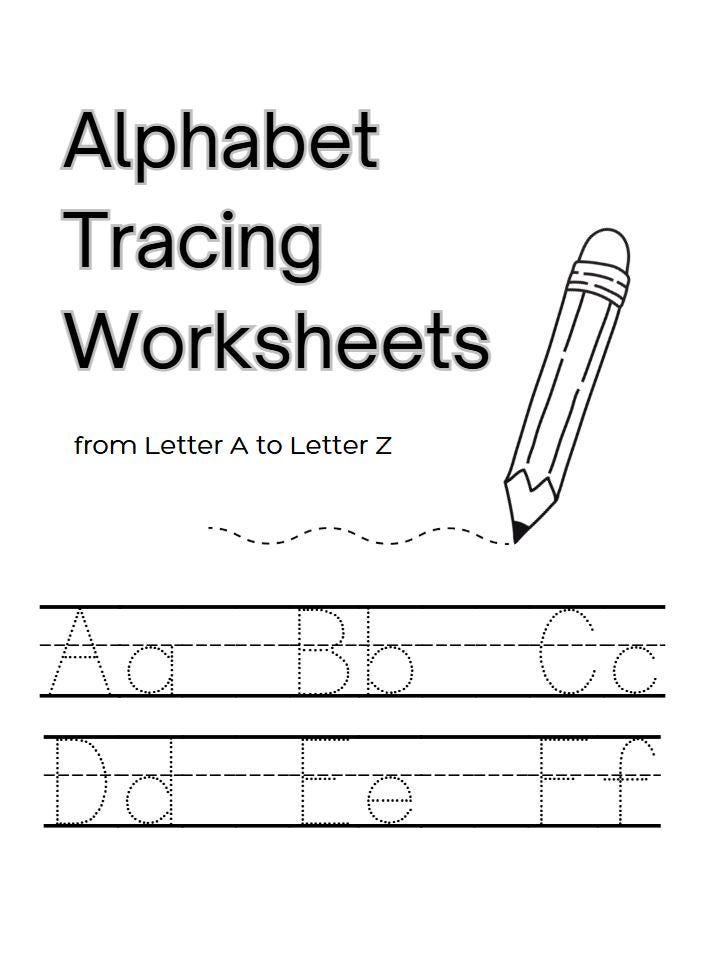 26 Printable Trace-the-alphabet Worksheets: Ideal for Preschool and ...