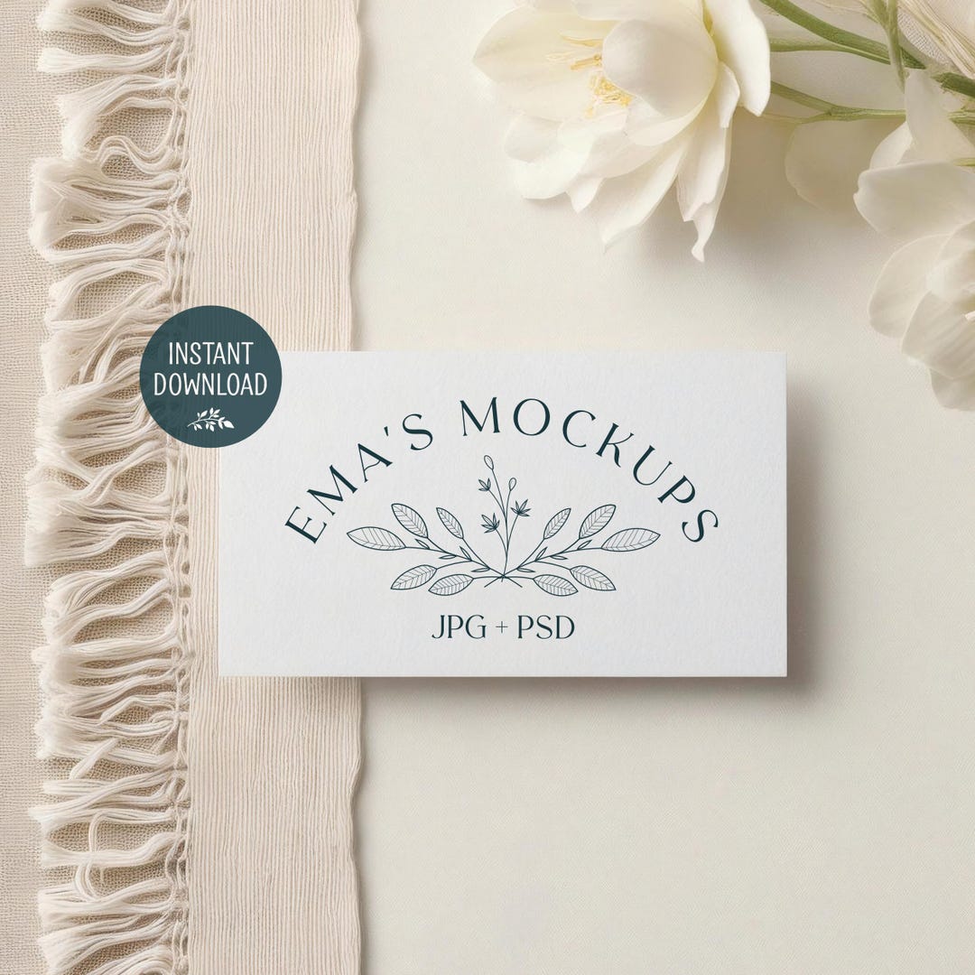 Business Card Mockup, Loyalty Card, Blank White Card Mockup Template ...