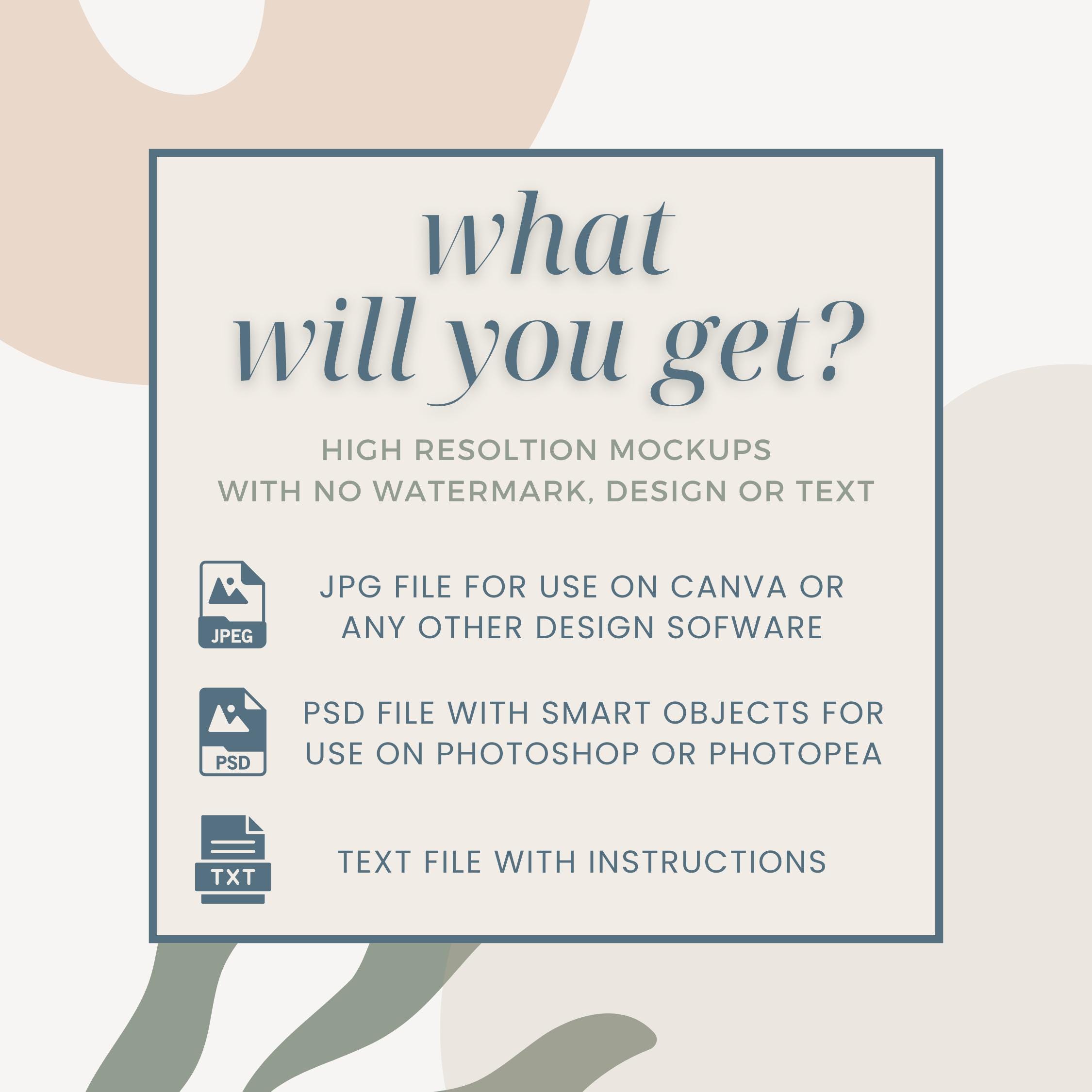 Off White Card Mockup Template, Blank Vertical Postcard, Minimal ...