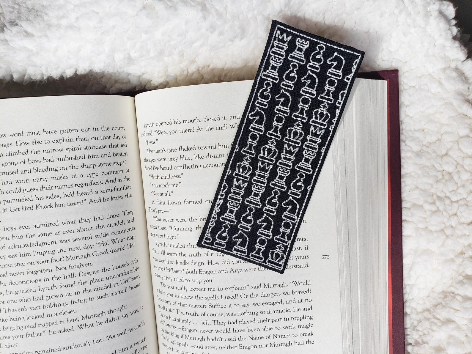 Chess Blackwork Bookmark Sewing Pattern, Blackwork Embroidery Chart ...