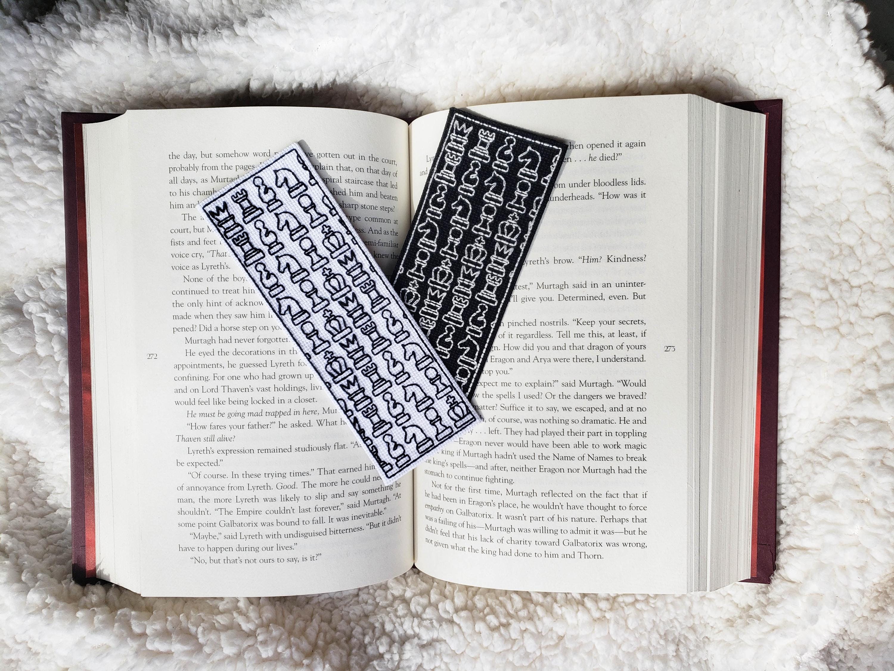Chess Blackwork Bookmark Sewing Pattern, Blackwork Embroidery Chart ...