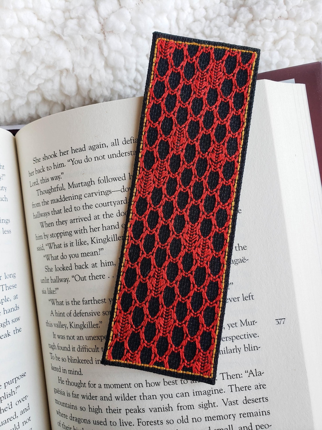 Snake/dragon Scales Blackwork Bookmark Sewing Pattern, Blackwork ...