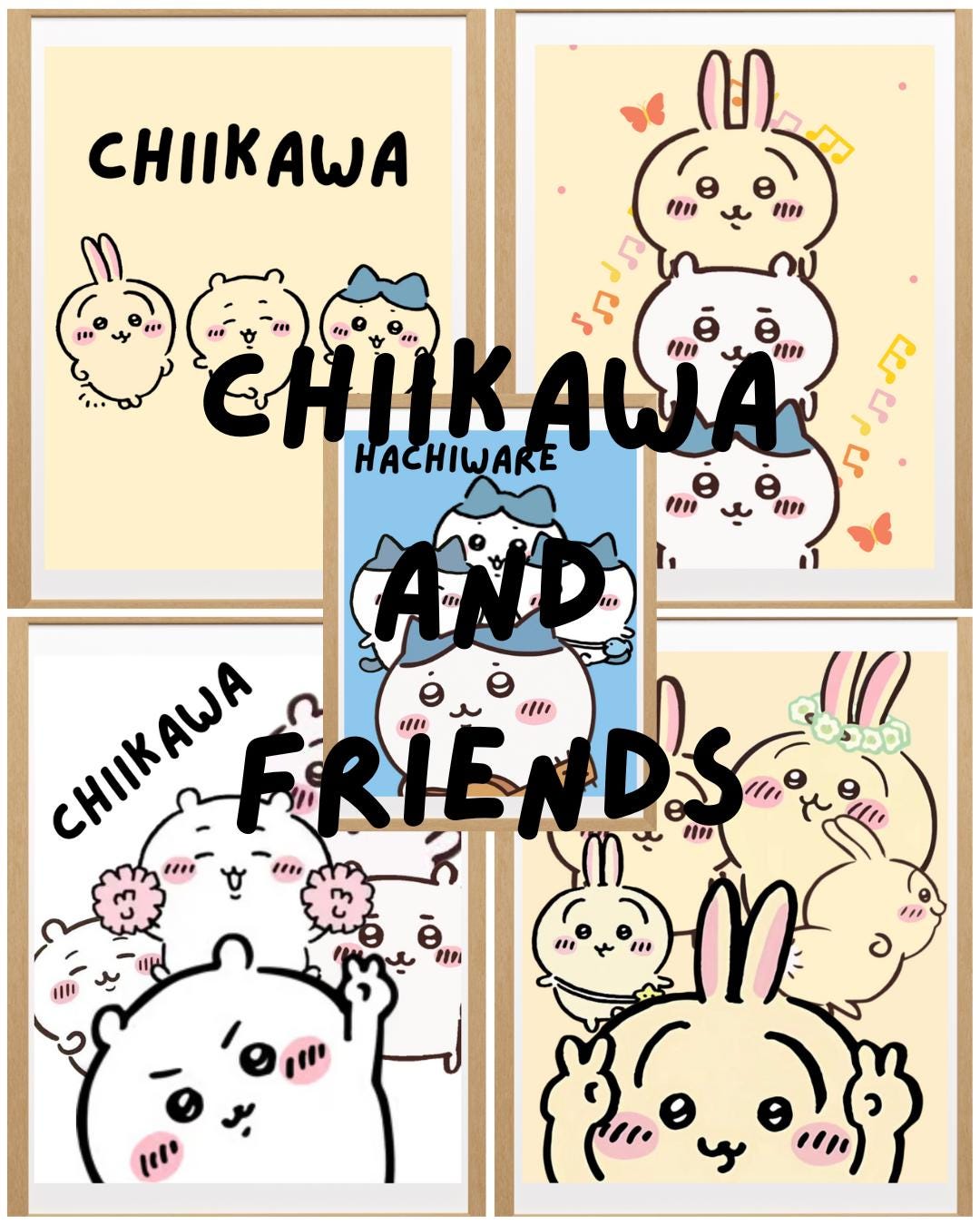 Chiikawa and Friends Digital Print: Japanese Anime Prints, Gifts for ...