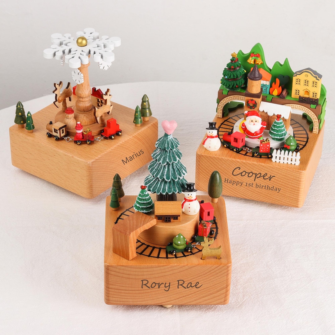Personalized Wooden Train Music Box, Mothers Day Gift, Keepsake Gift ...