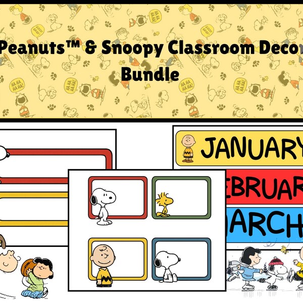 Snoopy Classroom - Etsy