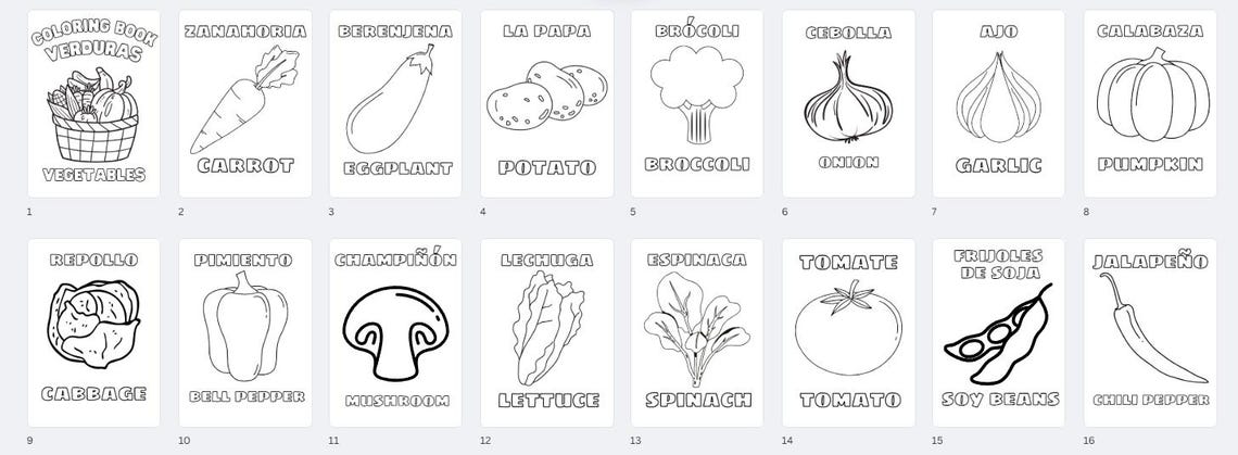 70 Fruits & Vegetables SPANISH-ENGLISH With Real Pictures | Bilingual ...