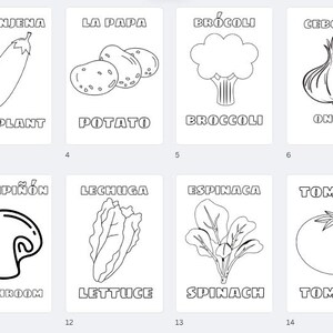 70 Fruits & Vegetables SPANISH-ENGLISH With Real Pictures | Bilingual ...