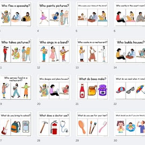 100 WH Question Flash Cards: Autism & Speech Therapy (printable) - Etsy