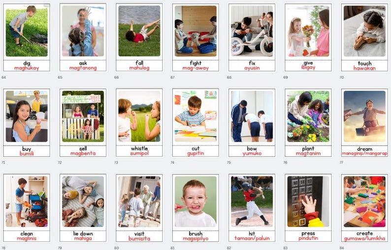 100 VERBS English-filipino | Tagalog Translation Most Common Action ...