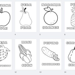 70 Fruits & Vegetables SPANISH-ENGLISH With Real Pictures | Bilingual ...