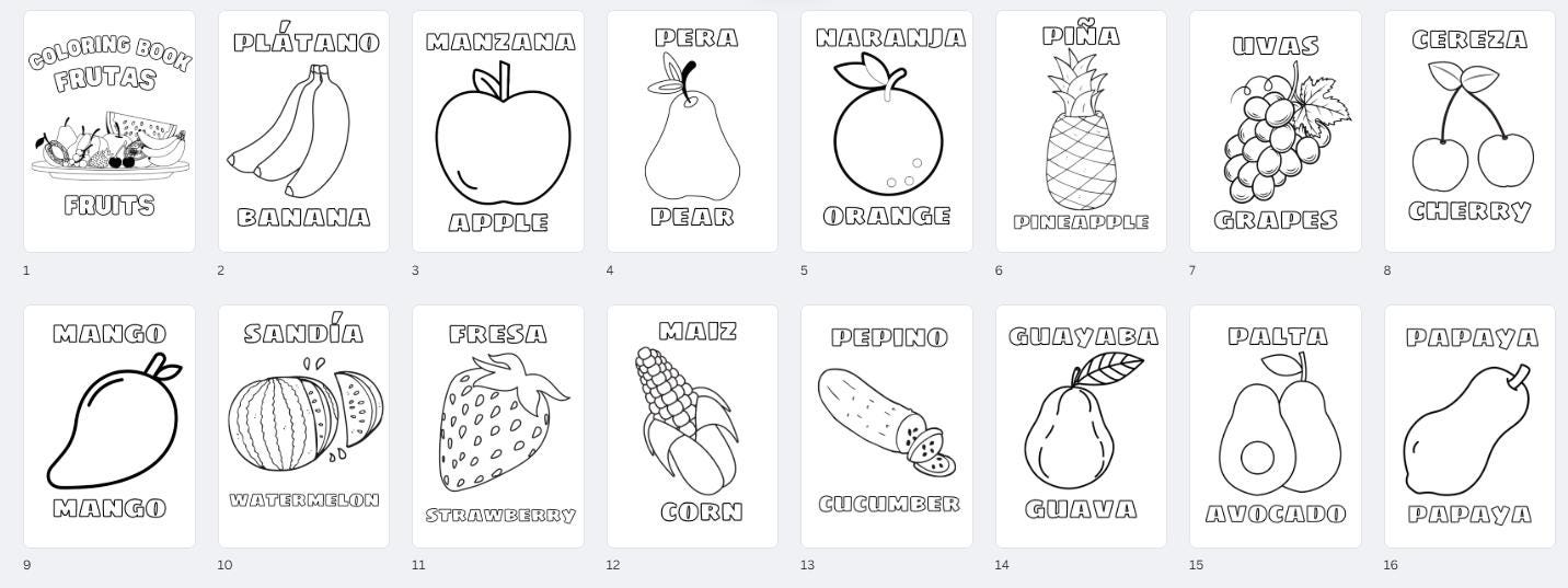 70 Fruits & Vegetables SPANISH-ENGLISH With Real Pictures | Bilingual ...
