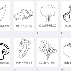 Fruits & Vegetables Flashcards: Montessori Homeschool Printable (PDF ...