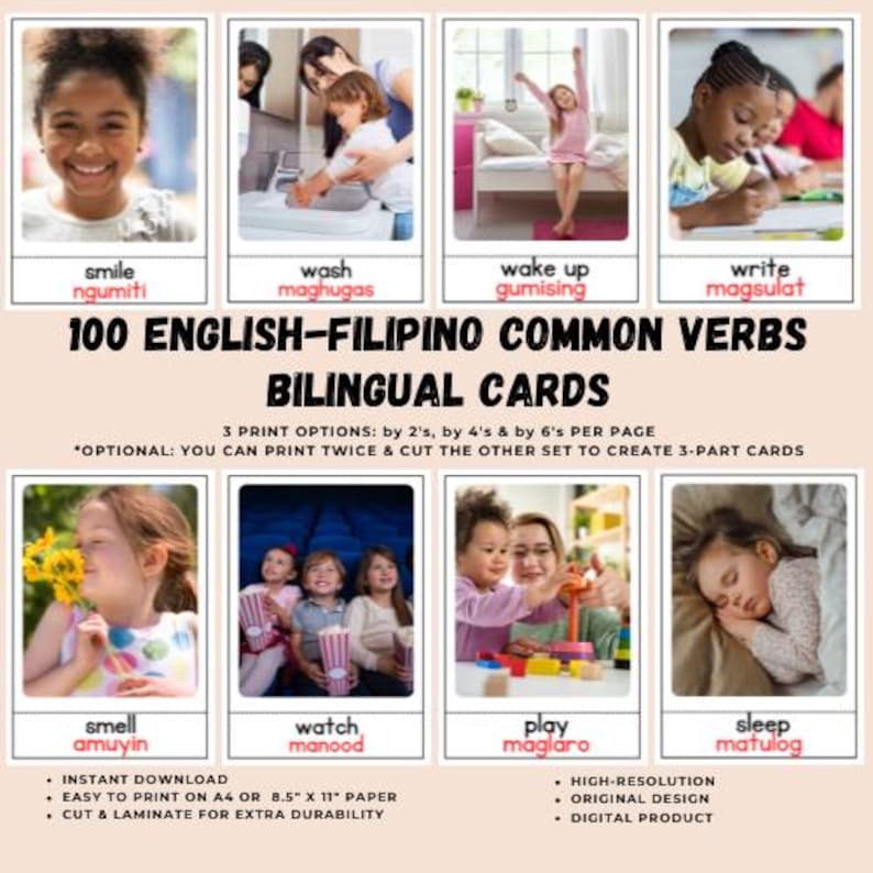 100 English-filipino VERBS | Tagalog Translation of Most Common Action ...
