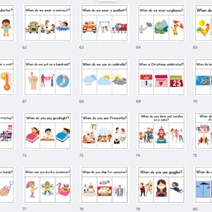 100 WH Question Flash Cards: Autism & Speech Therapy (printable) - Etsy