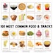 100 Foods & Snacks Flashcards: Montessori Nutrition Cards (printable ...