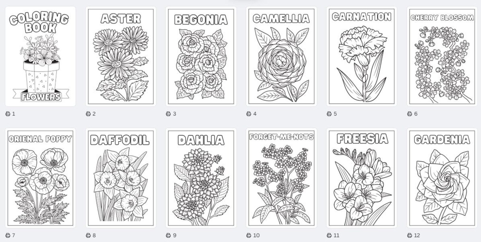 Flower Flashcards: A-Z Printable Montessori Cards (PDF) - Etsy
