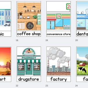 City and Town Flashcards: Montessori Vocabulary Learning Cards (digital ...