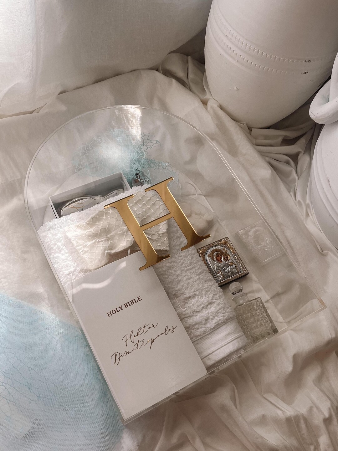 Acrylic Box, Arch Box, Acrylic Arch Box, Arch Keepsake Box, Christening ...