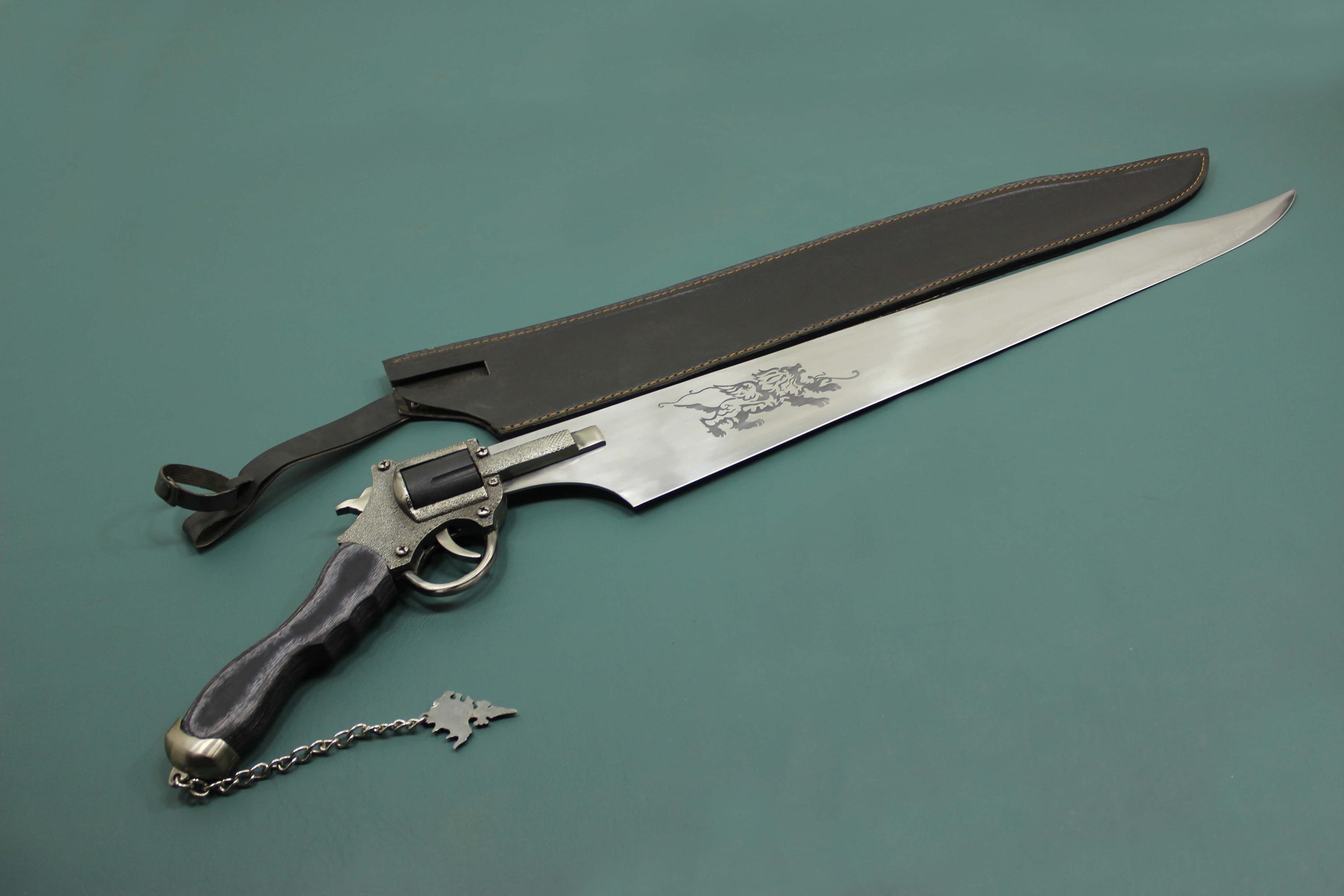 Fantasy Functional Gunblade Revolver Sword Replica Gunblade Sword ...