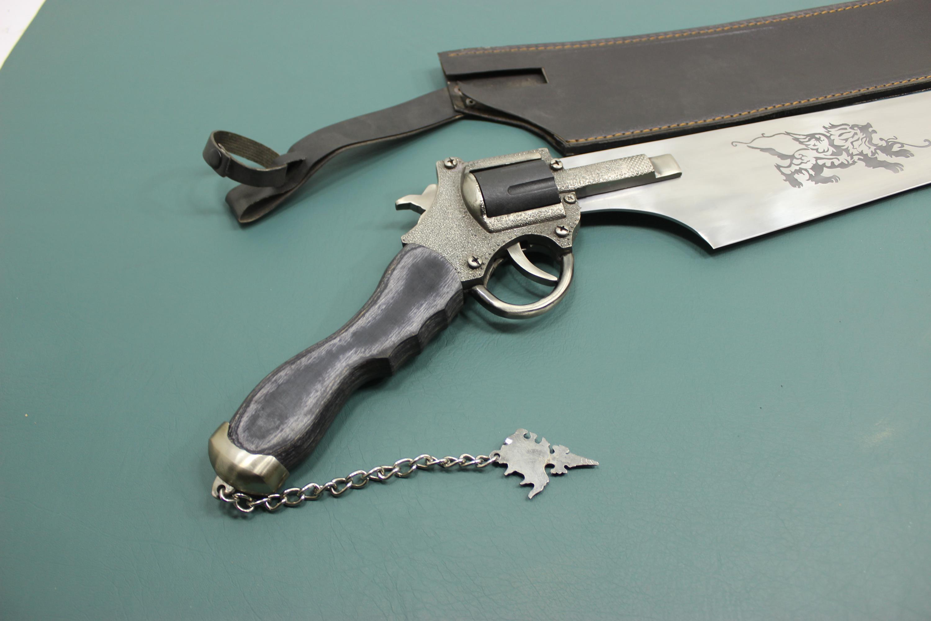 Fantasy Functional Gunblade Revolver Sword Replica Gunblade Sword ...