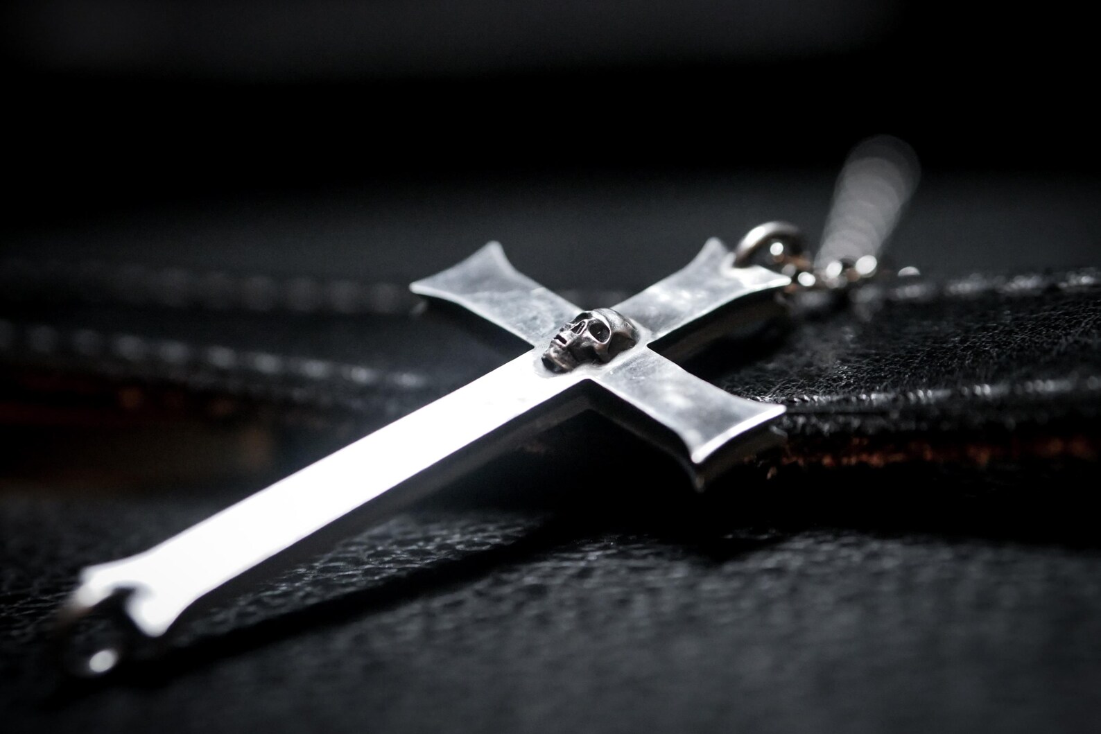Vampire Cross Pendant 925 Sterling Silver Crucifix - Large Goth Jewelry ...