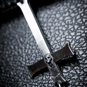 Inverted Vampire Cross Pendant Large Necklace Reversible - Goth Jewelry ...