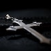 Large Minimalistic Vampire Cross Pendant - Sterling Silver 925 Goth ...