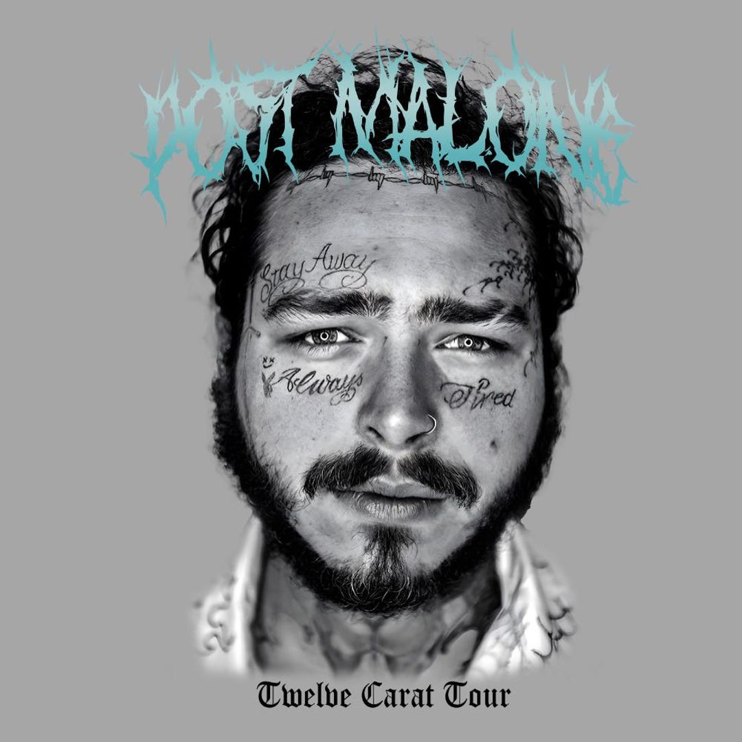 Posty Rap Png, Vintage Posty Graphic Png, Malone Music the Album Png ...