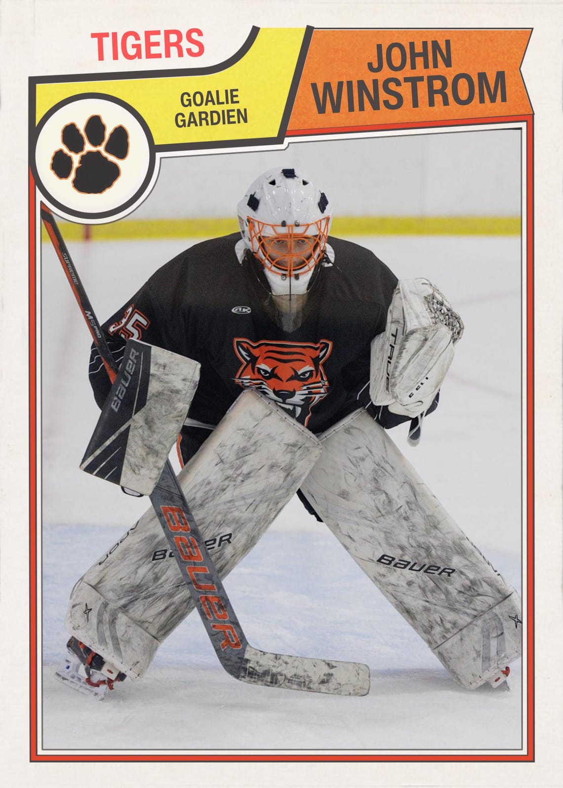 1983-84 Vintage Hockey Card Template | Customizable Canva & PSD | O-pee ...