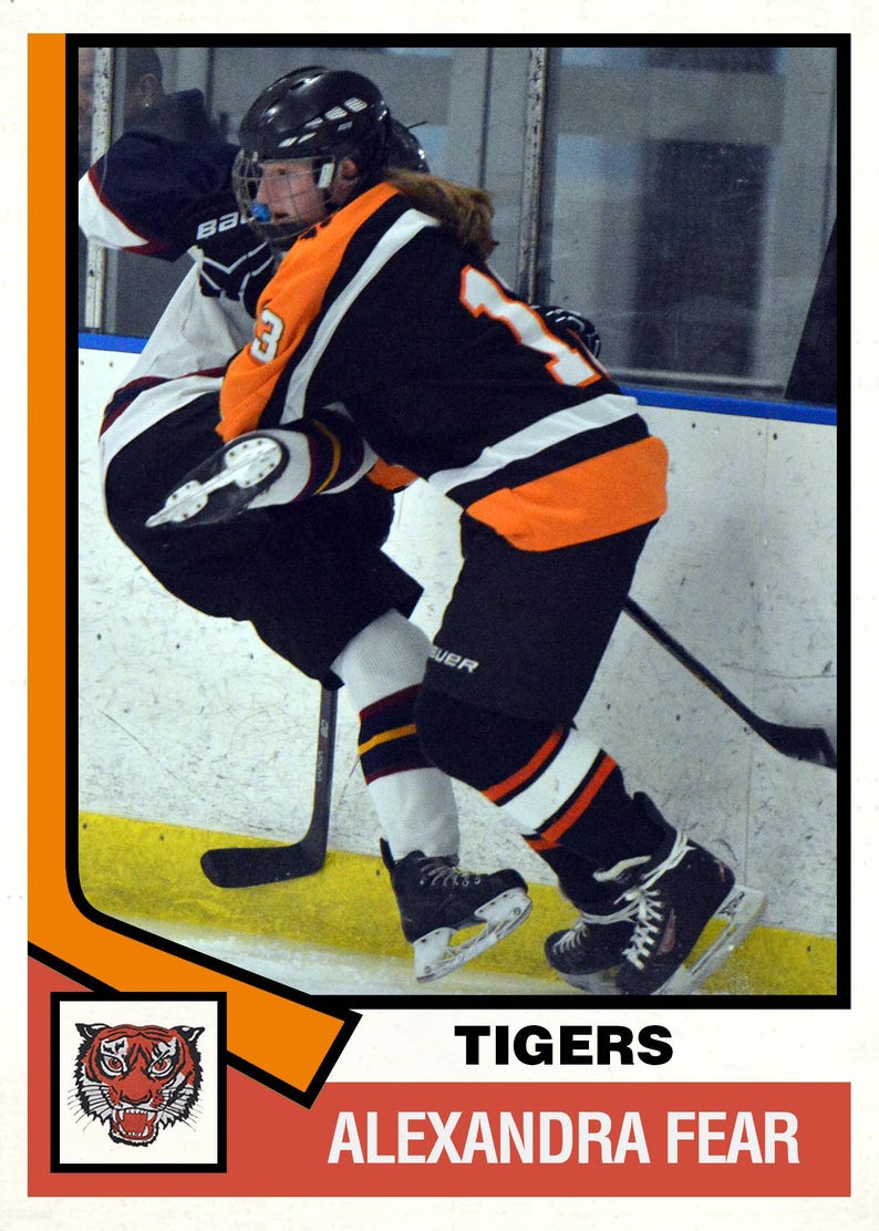 1974-75 Custom Hockey Card Template | Retro Opc/topps Style | Canva ...