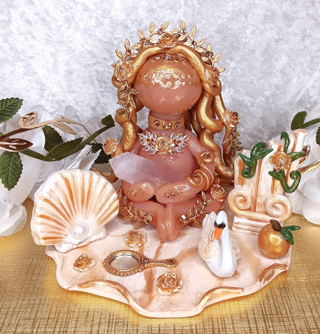 Aphrodite Clay Goddess, Crystal Goddess, Polymer Goddess, Greek Goddess ...