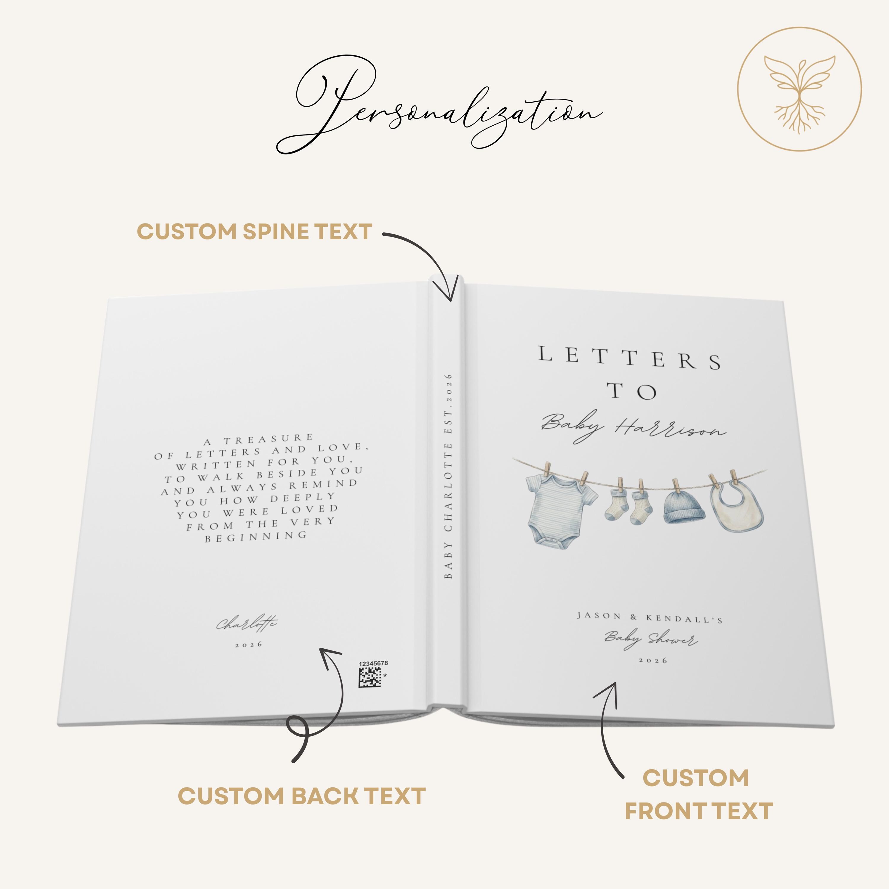 Personalized Baby Shower Guest Book Custom Letters to Baby Memory ...