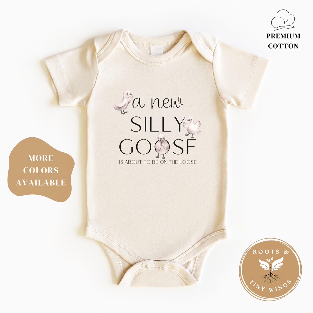 New Silly Goose Pregnancy Announcement Baby Bodysuit Silly Goose Baby ...
