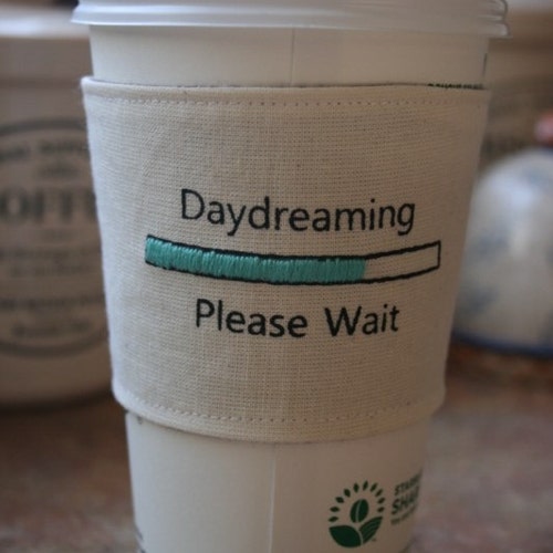 Caffeinating Please Wait Cup Cozy - Etsy