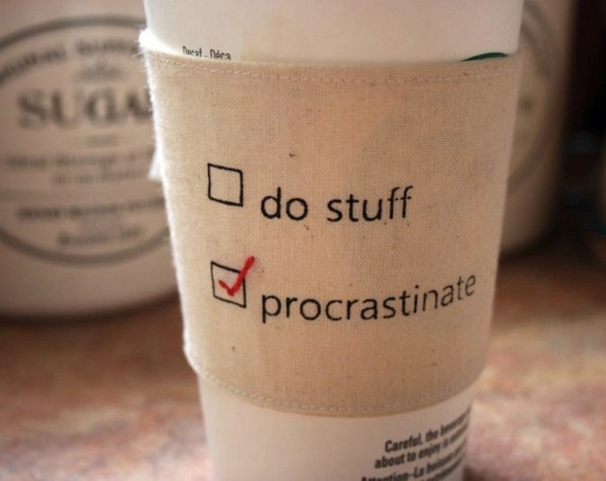 Reversable Slacker or Go-getter Cup Cozy - Etsy
