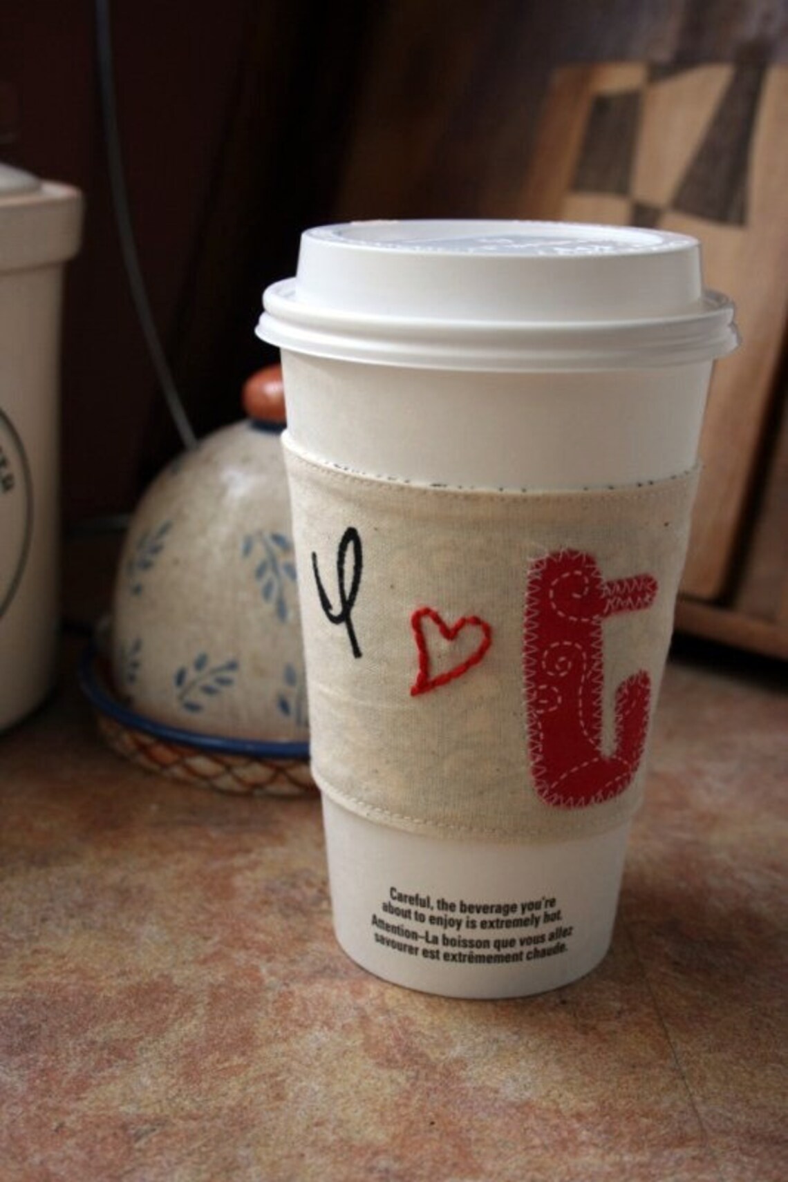 I Heart Tea Cup Cozy - Etsy