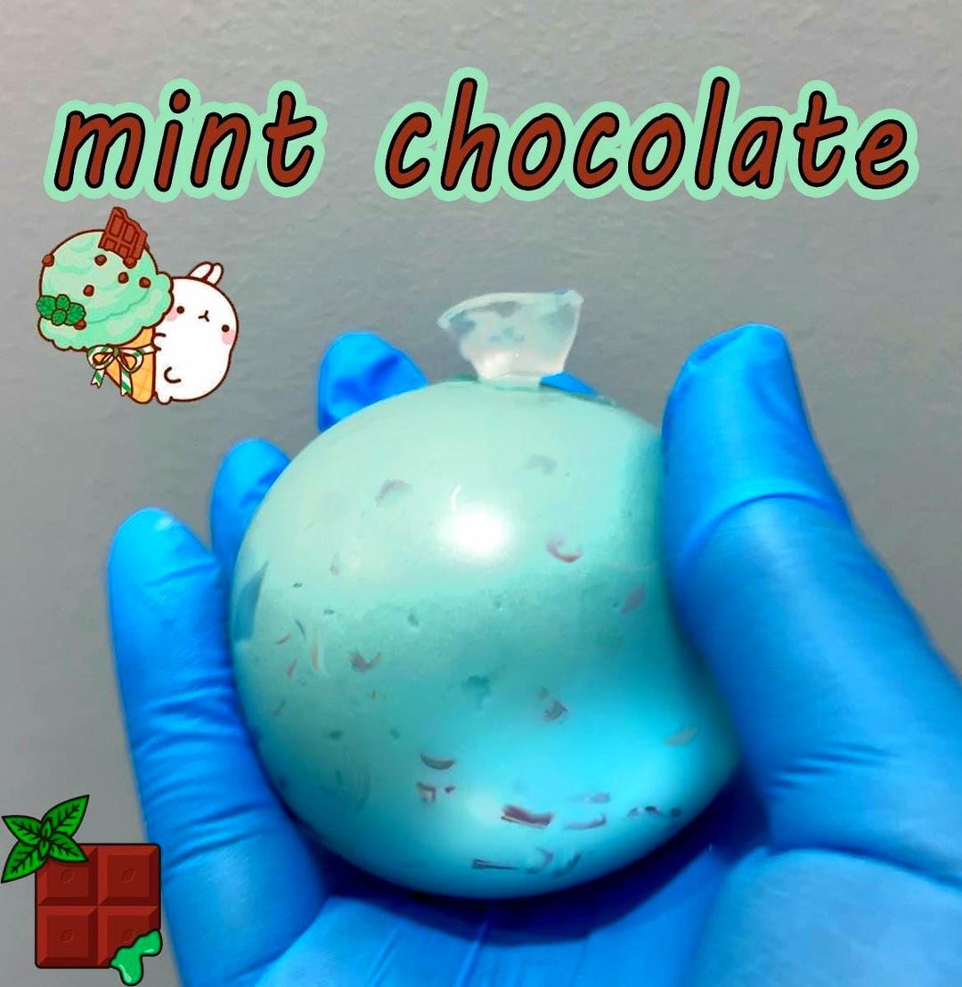 Crunchy & Stretchy Stress Ball | Mint Chocolate,strawberry Milk, Butter ...