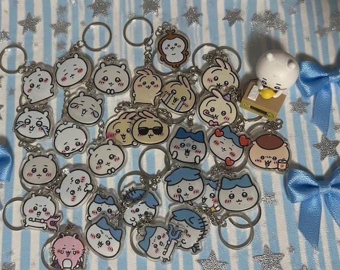 Chiikawa Momonga Walking Keychain – 2 Inch Acrylic Charm - Etsy Canada
