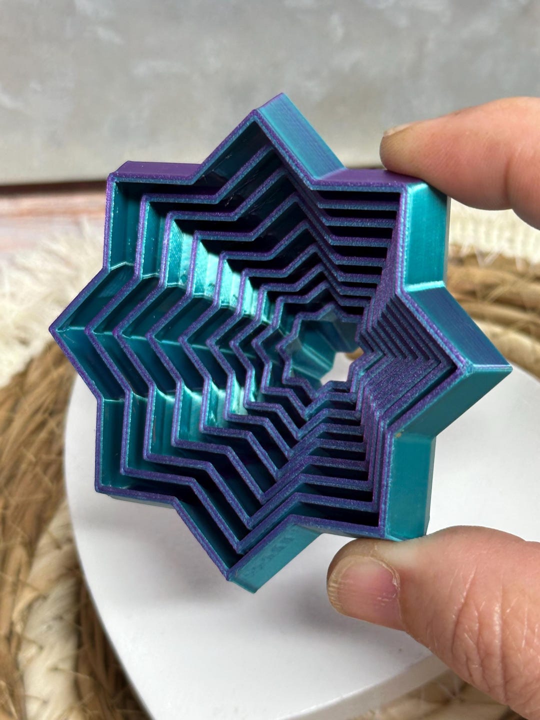Teal & Purple Color-shift Star Fidget Toy | 3-inch Sensory Desk Toy - Etsy