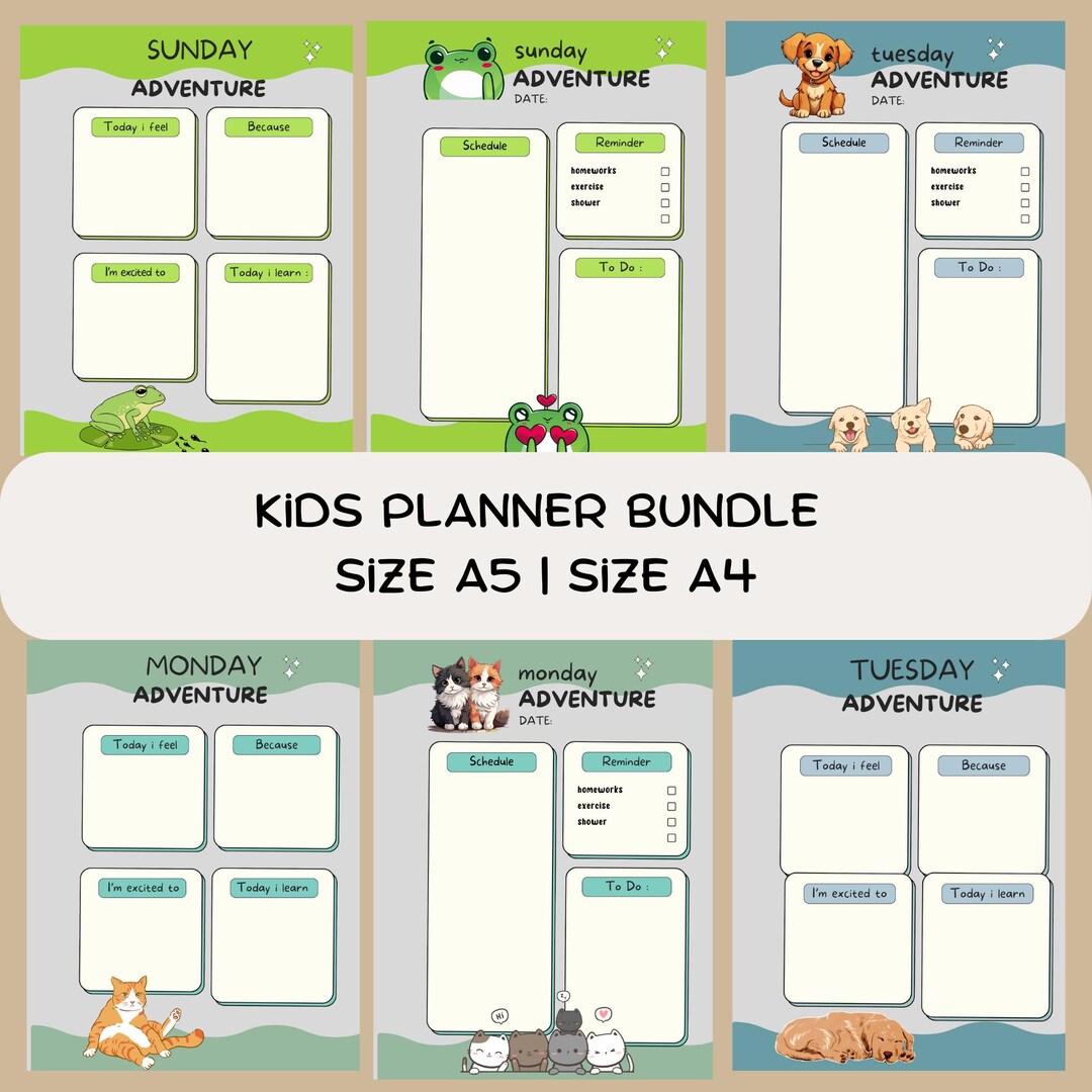 Editable Weekly Schedule Kids, Kids Weekly Planner Printable, Weekly ...