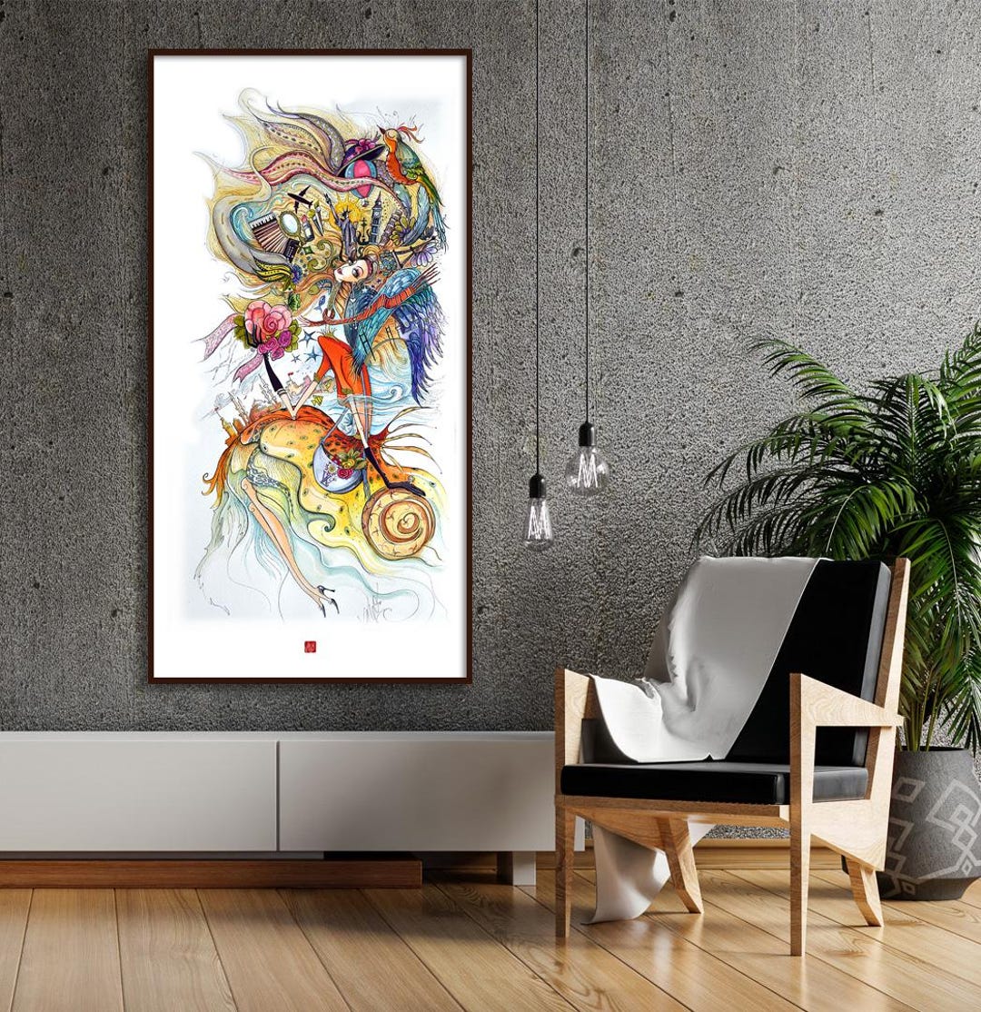 Whimsical Surreal Art Print, Colorful Fantasy Illustration, Award ...